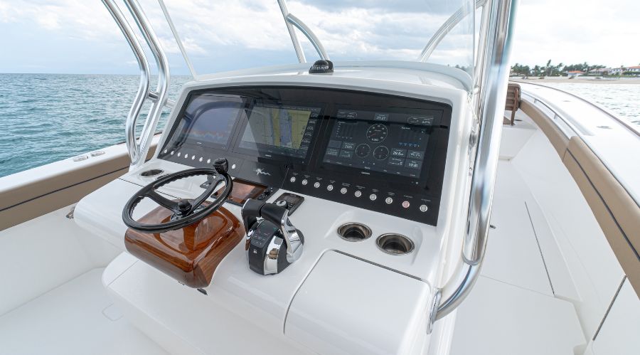 Nav Tracker on Valhalla Center Consoles - Galati Yachts
